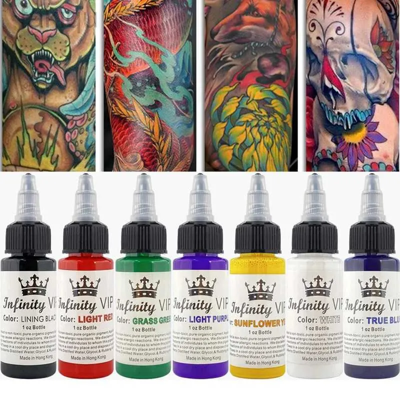 Body Paint 30ml Tattoo Ink Black Pigment Color Set Professional ...