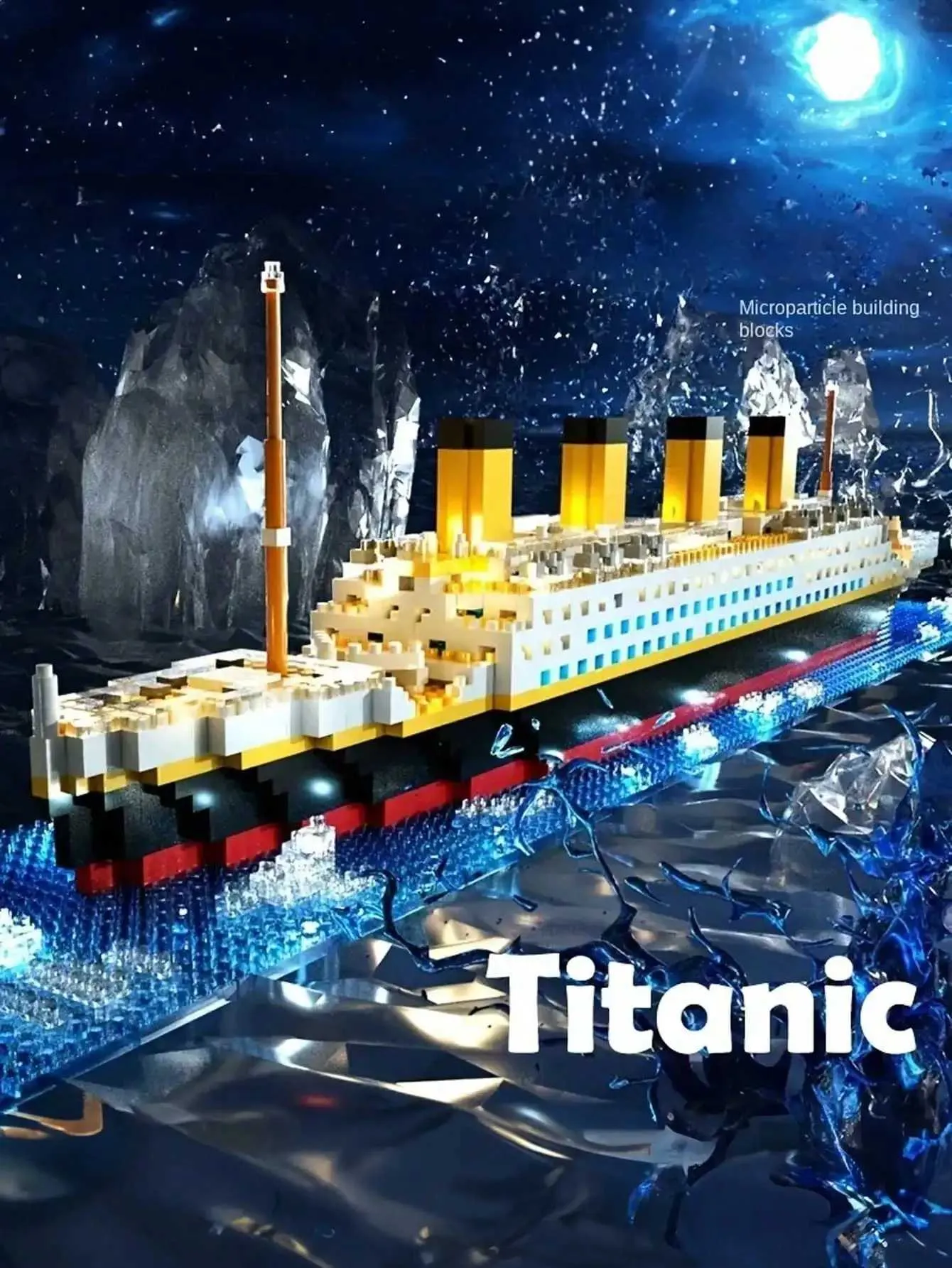 Titanic Ship Micro Mini Titanic Building Blocks 3D Model Building Set ...