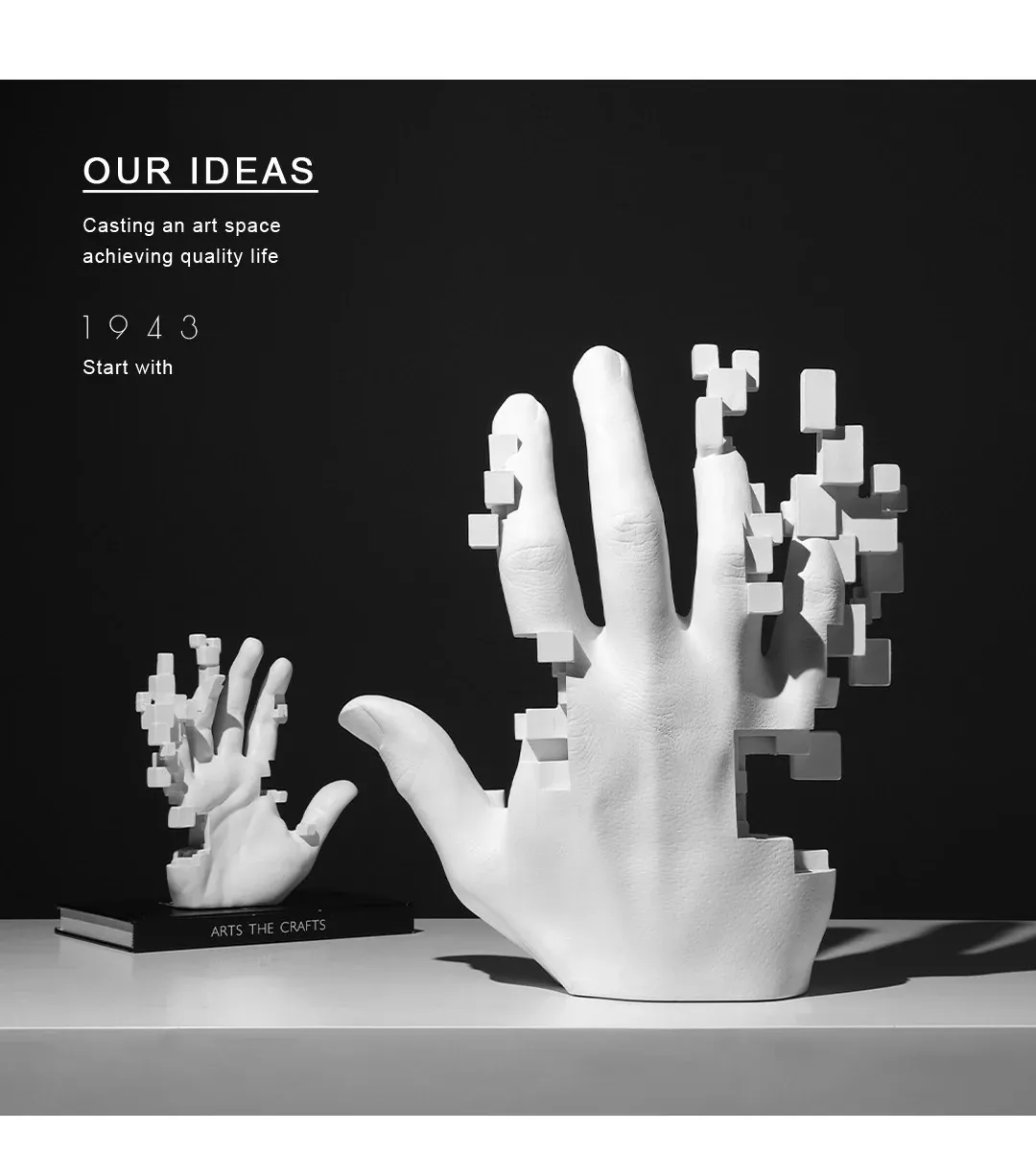 Home Living Room Decoration: Abstract Art Palm Modern Tabletop ...