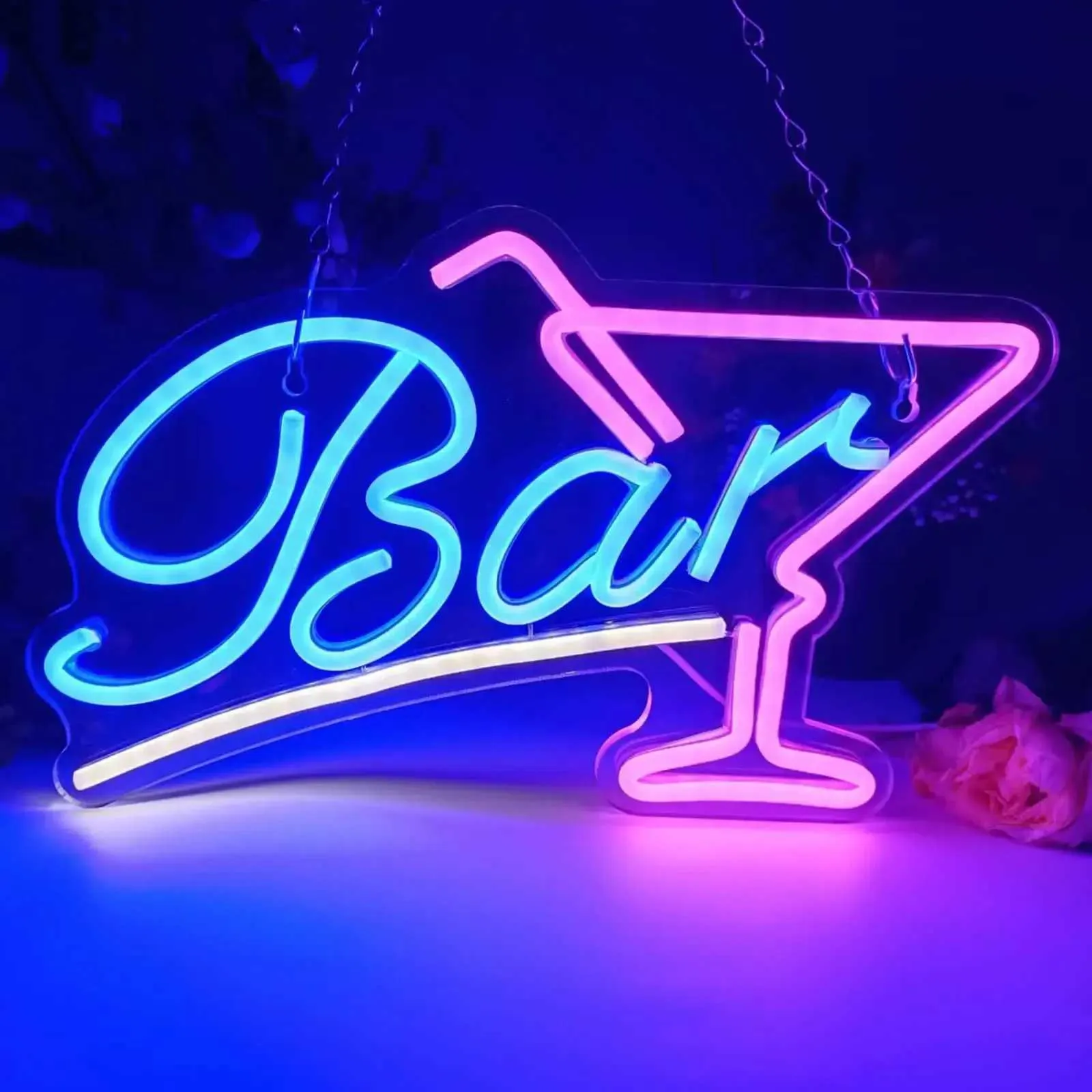 LED Neon Wall Art Light Sign Decorative Accent Lighting For Home, Bar ...