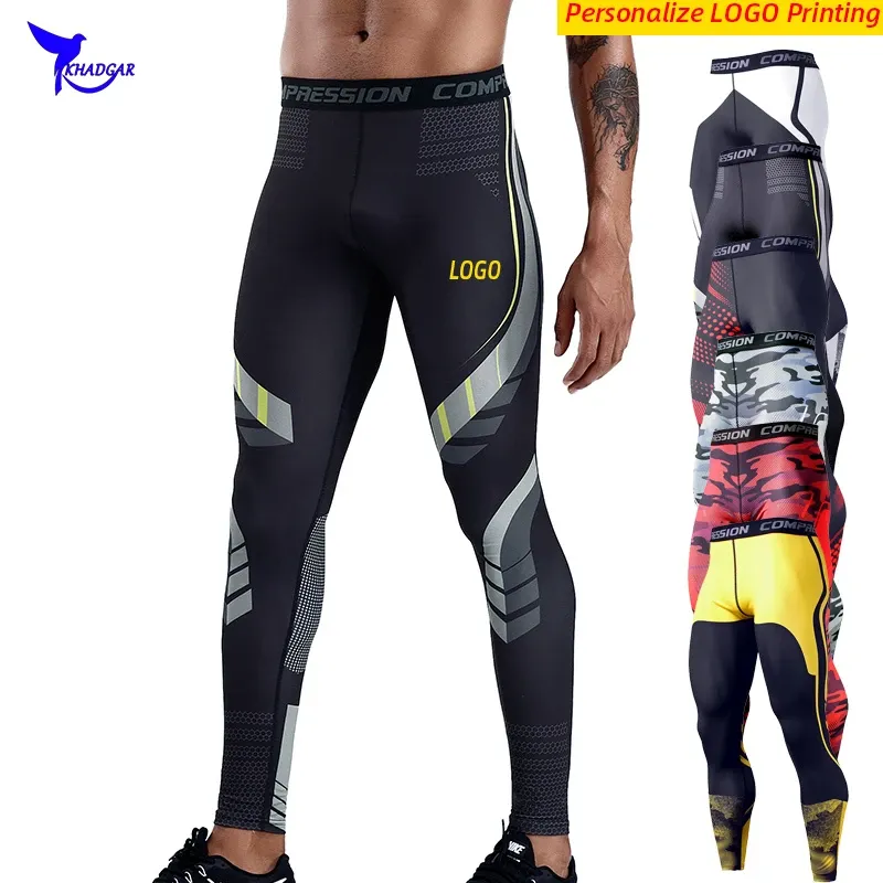 Personalized Logo Compression Spanx Pants For Men Quick Dry Sportswear ...
