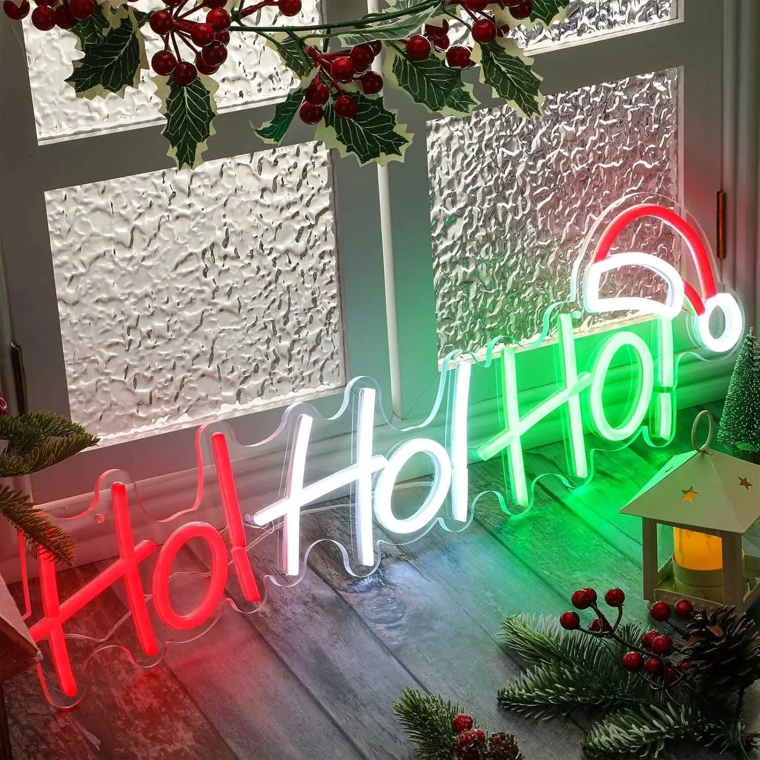 Hoho LED Merry Christmas Neon Yahoo Sign In For Home, Bedroom, And ...