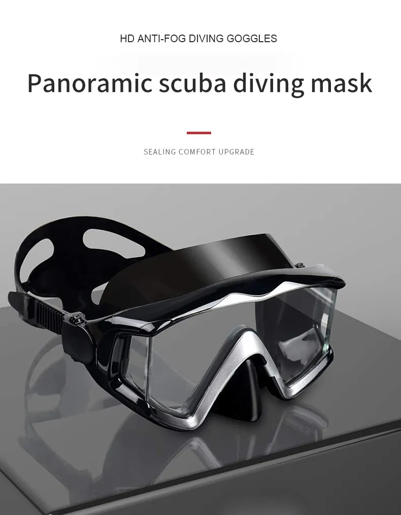 Professional Silicone Scuba Diving Mask and Snorkel Set for Adults with ...