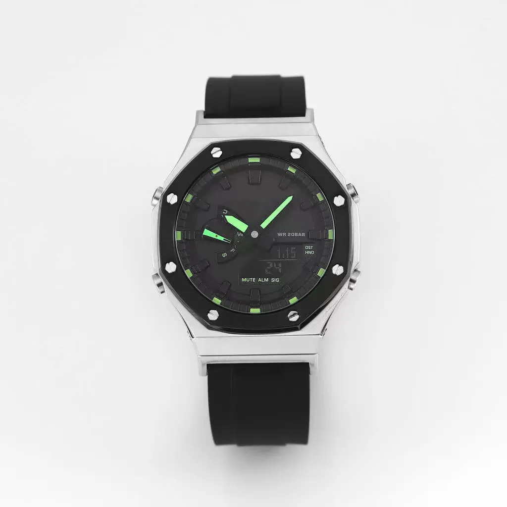 Quartz Watch 2100 Watch World Time Time Full Fult Led Big Dial Series 2 327 DHgate