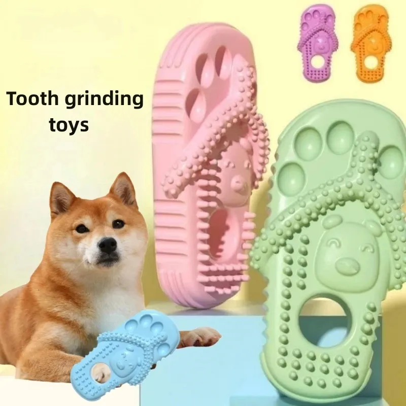 Dog Bite Slippers Toys: Interactive TPR Pet Toy For Dogs & Cats ...