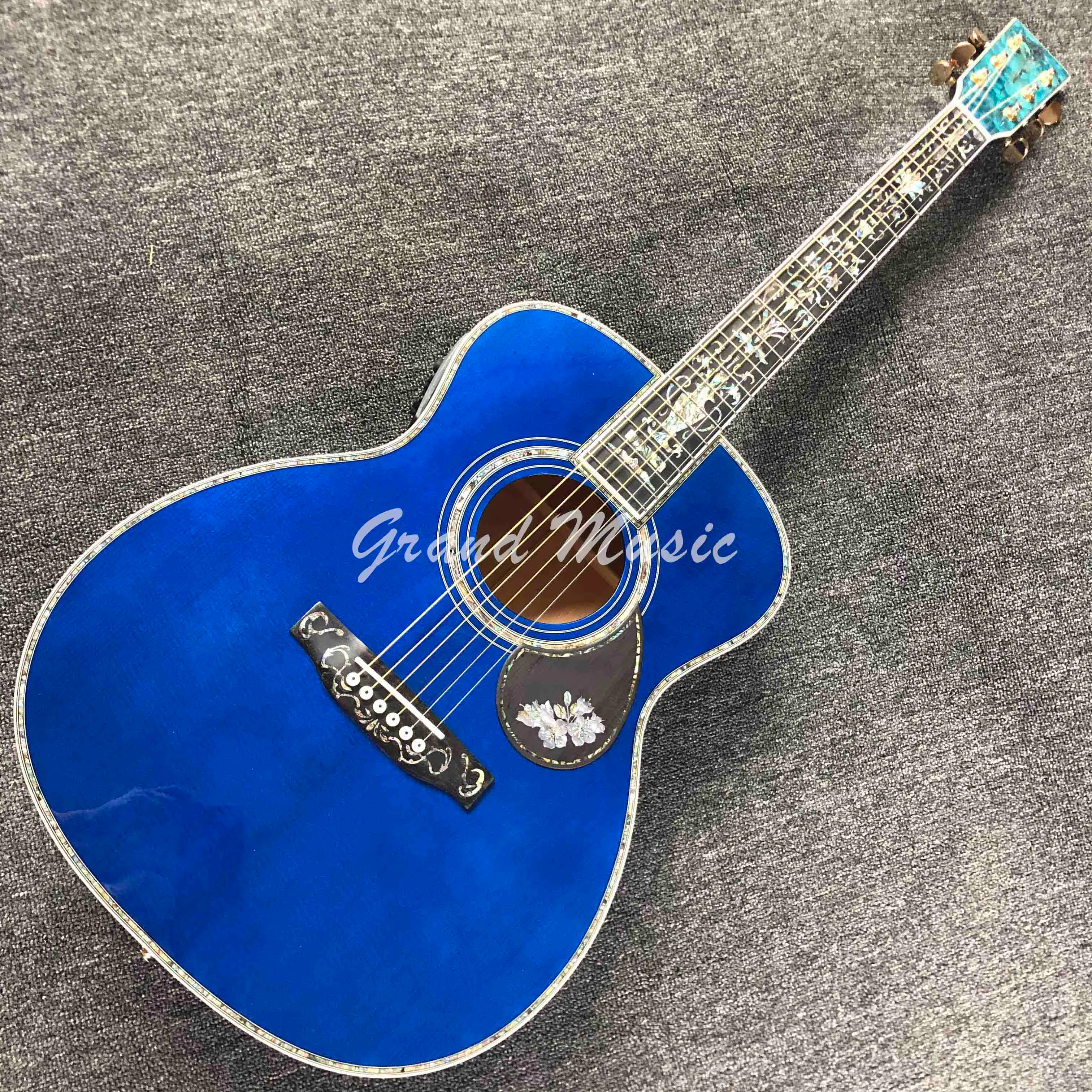 Custom OM Cutaway Body Slotted Headstock Acoustic... From ...