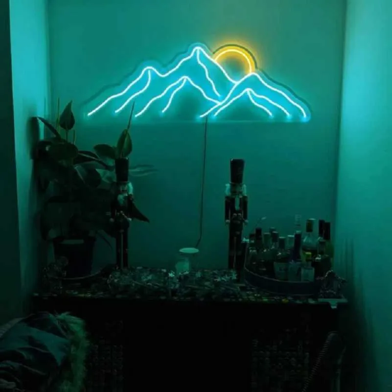 Custom 5V USB Sunrise Sunflower LED Neon Yahoo Sign In For Home Decor ...