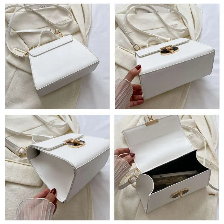 Women's Summer Color Block Chain Bag - Minimalist Texture, Square Shape ...