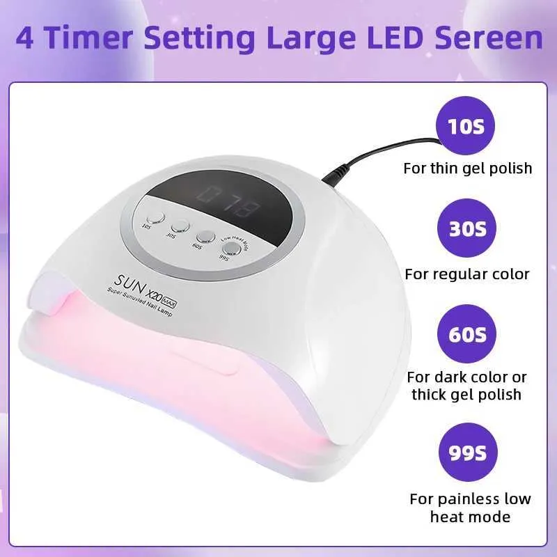 Professional 320W UV LED Nail Lamp Dryer - Fast Curing Gel X Nails ...