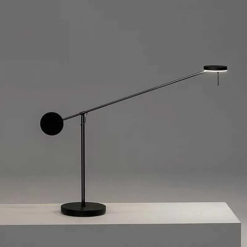 Mini LED Desk Lamp Rotating, Black Metal, For Bedroom, Living Room ...