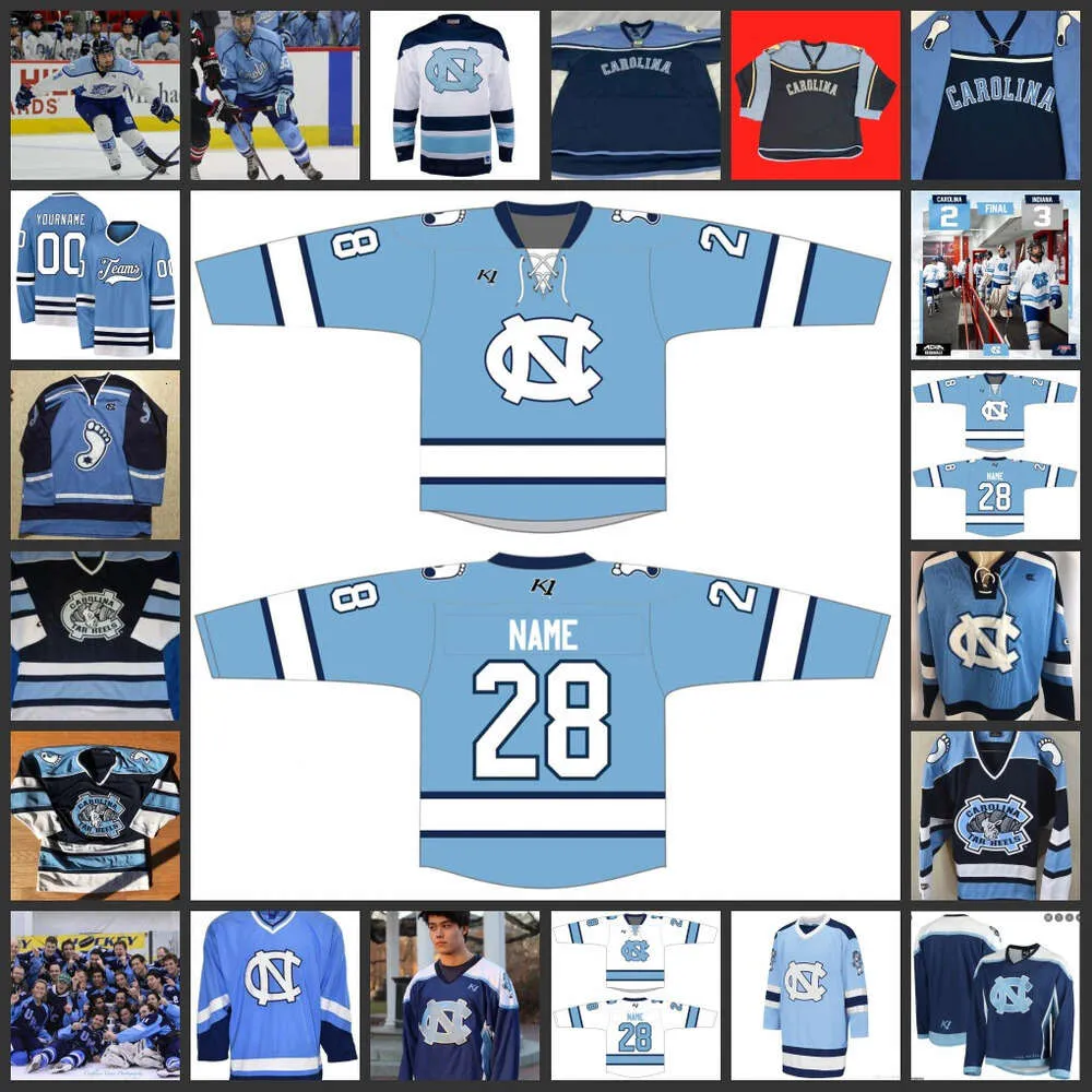 DHgate.com:Kob NCAA Custom UNC North Carolina Tar Heels Stitched Hockey ...