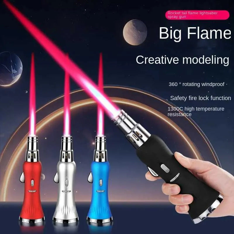 Lighters High Firepower Torch Jet Gas Lighter Spray Gun Kitchen Cooking ...