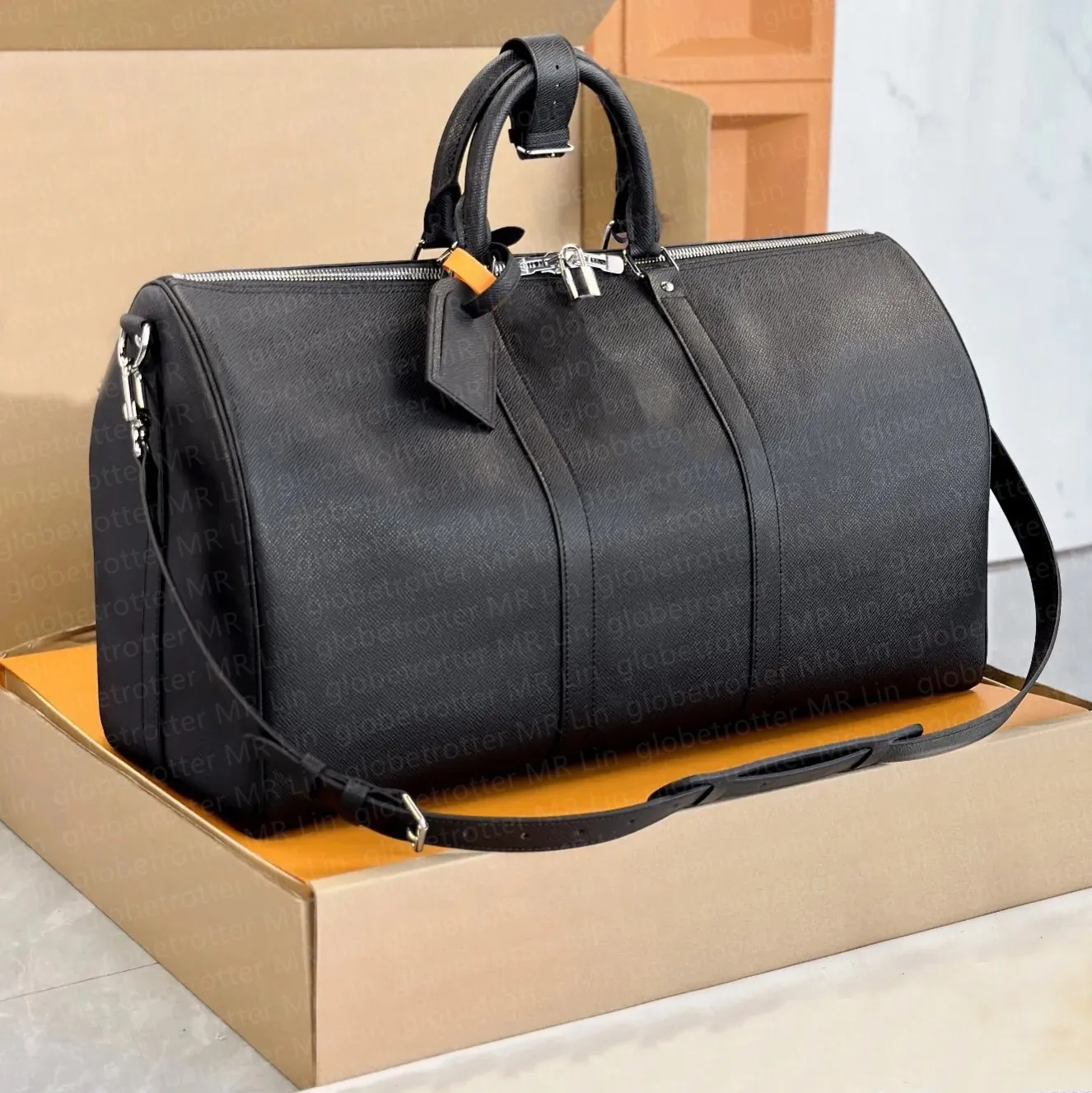 Designer Duffle Bags 2 Sizes Classic 45cm 50cm Luggage Leather Holiday ...