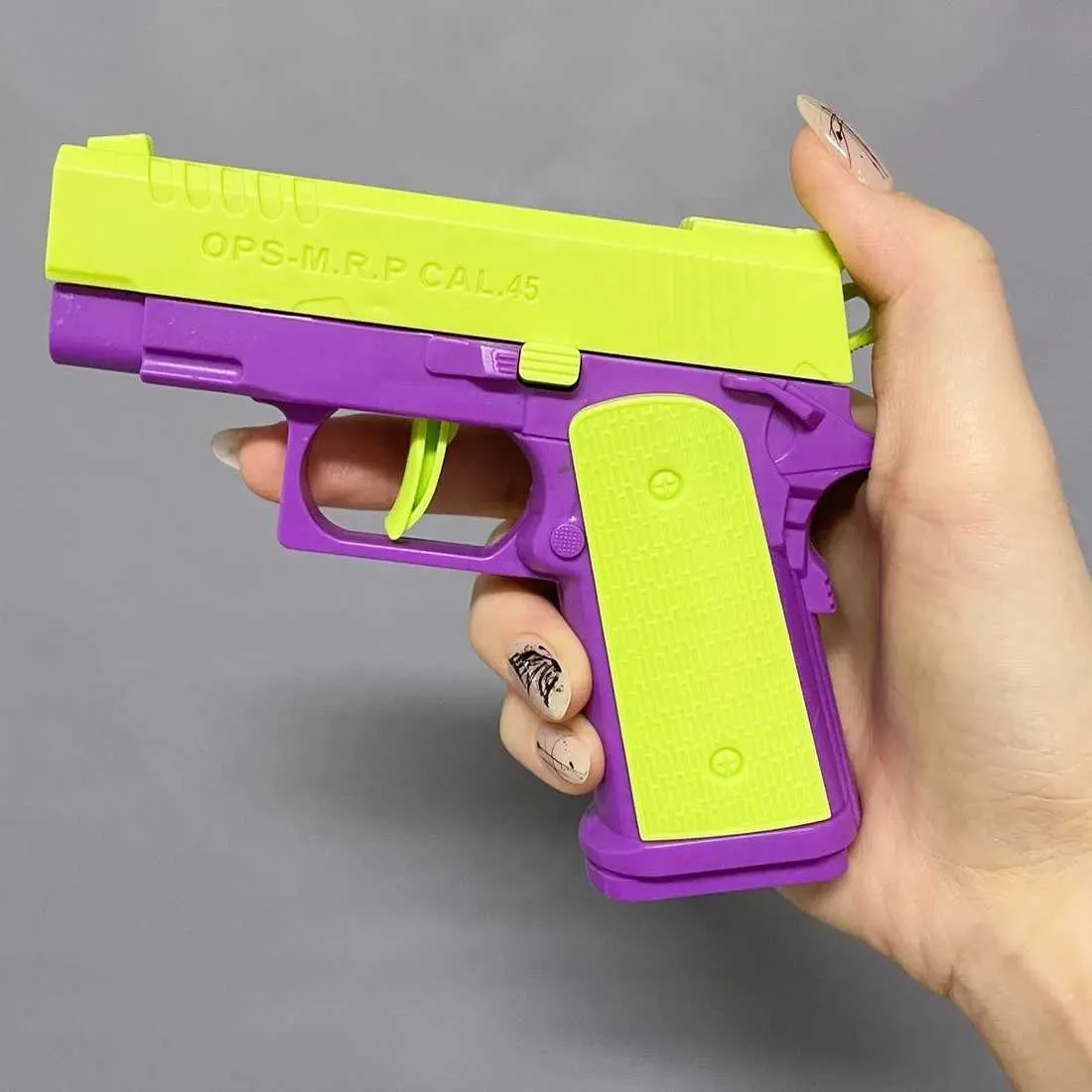 Mini Model Gravity Straight Jump Toy Gun 3D Printed Plastic Non-Firing ...