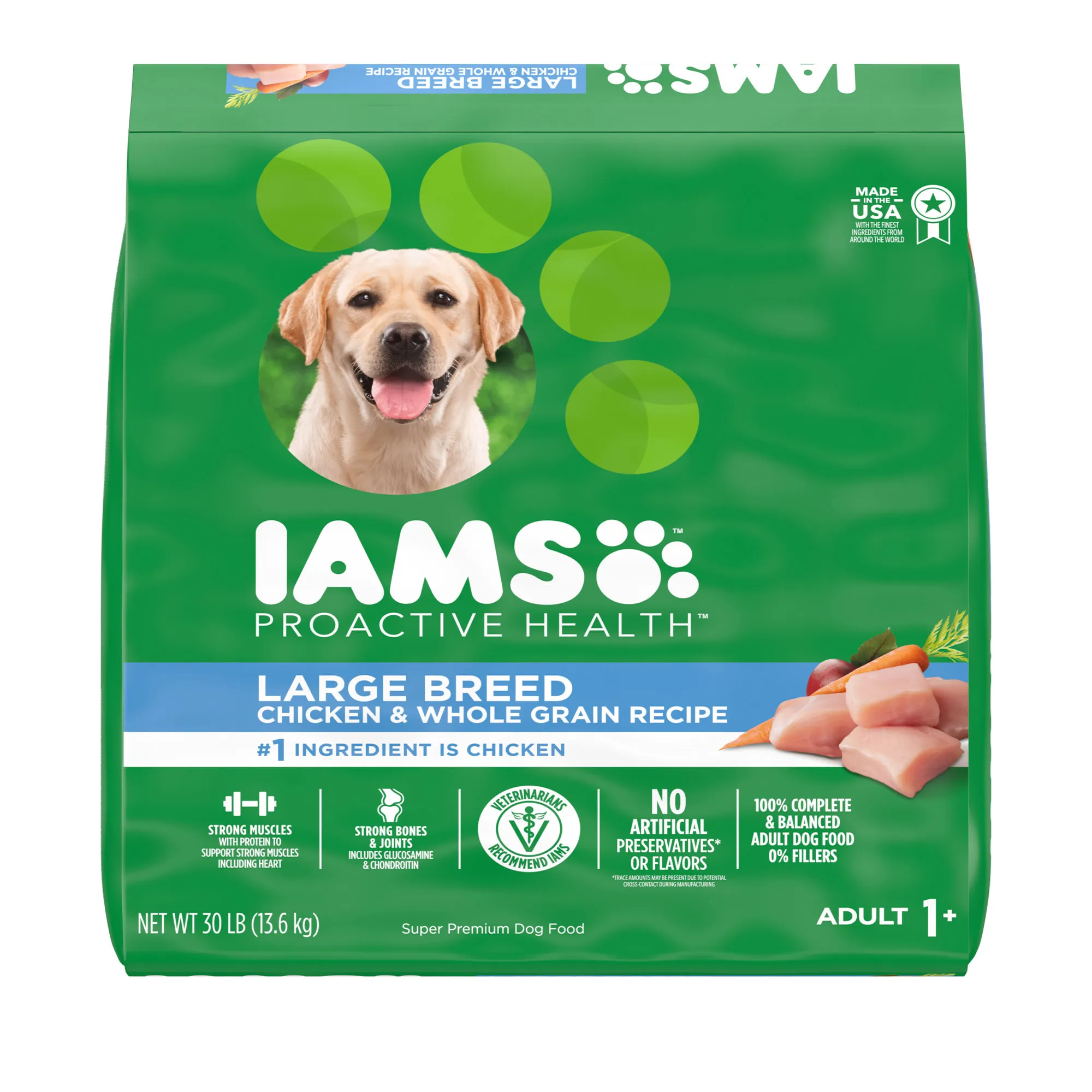 IAMS ProActive Health Large Breed Dry Dog Food - Real Chicken - 30 lb ...