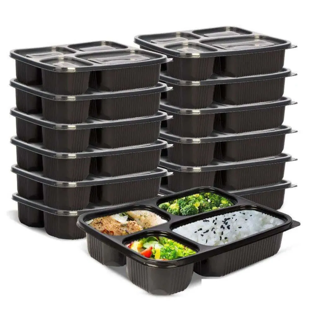 DHgate.com:Disposable 4-Compartment Microwave-Safe Lunch Boxes (400 ...