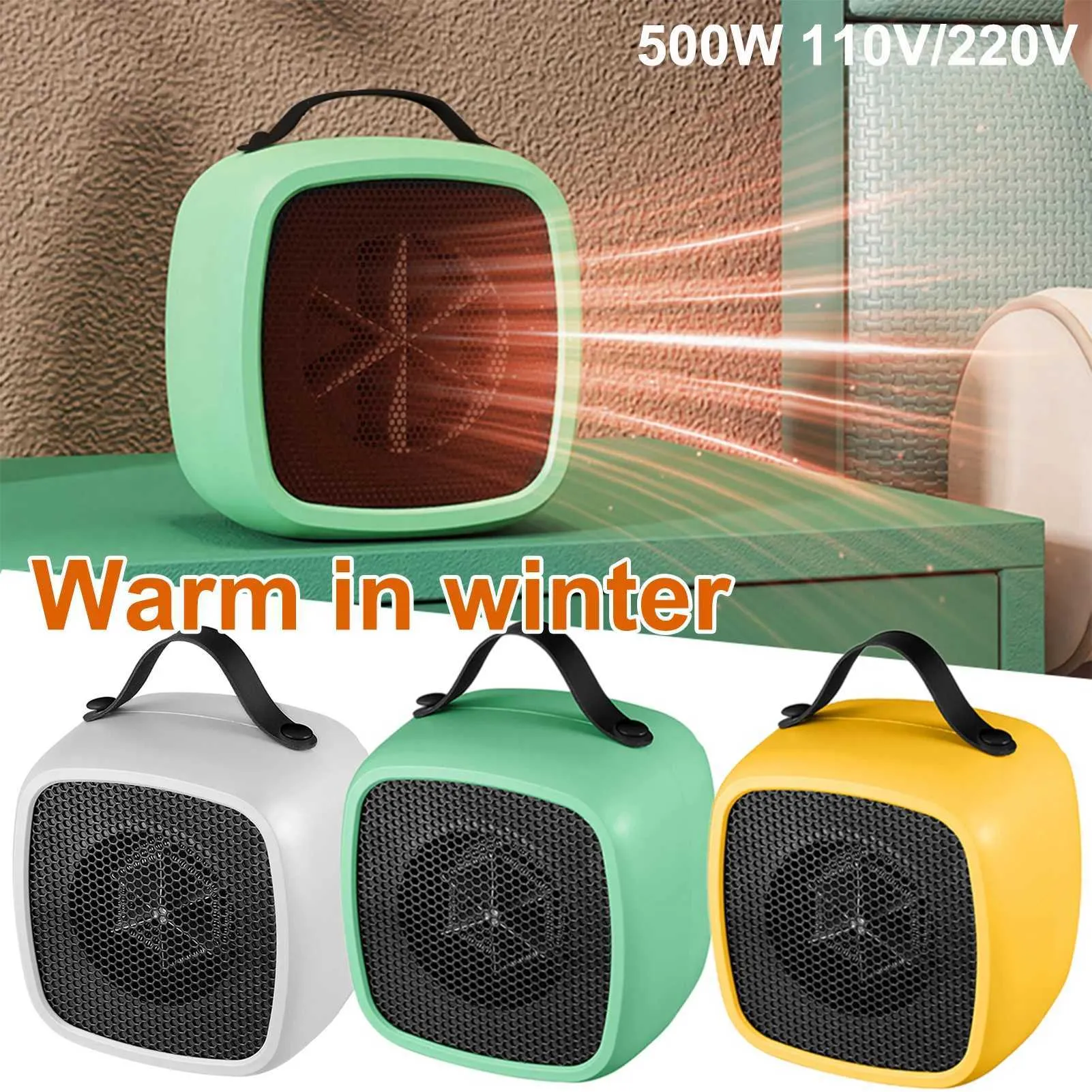 Mini Electric Portable Heater For Bedroom 500W With PTC Safety ...