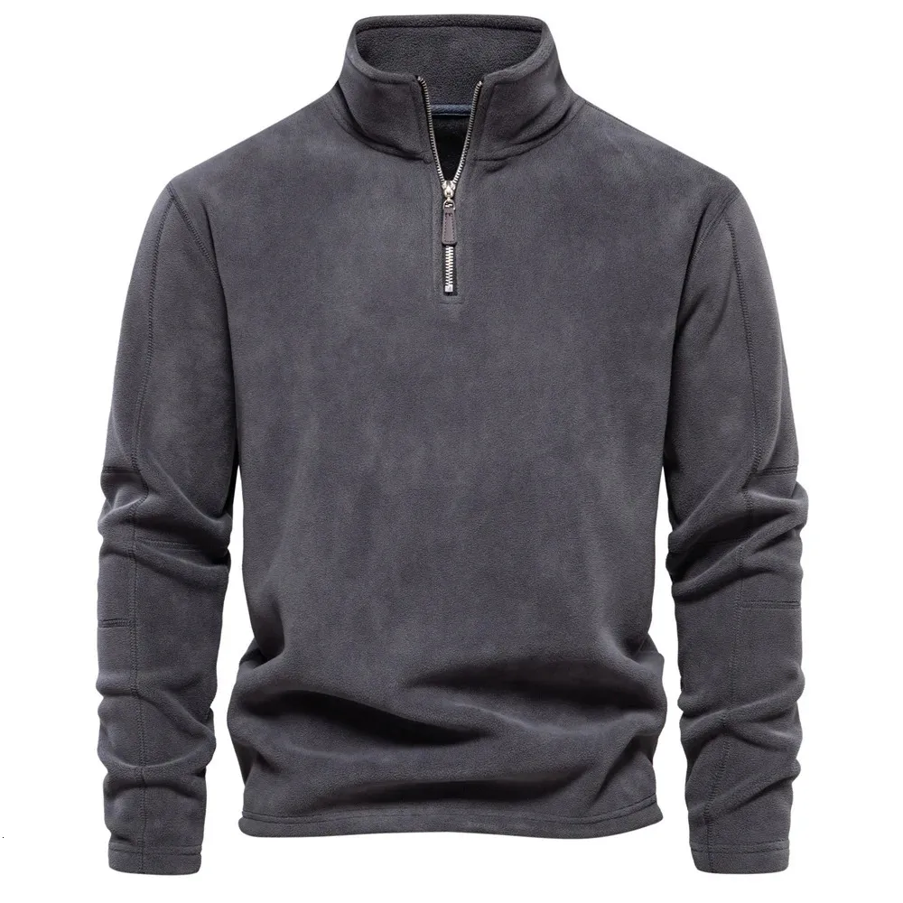 Men's Warm Wool Zipper Jacket with Fleece Lining - Thick, Soft Shell ...