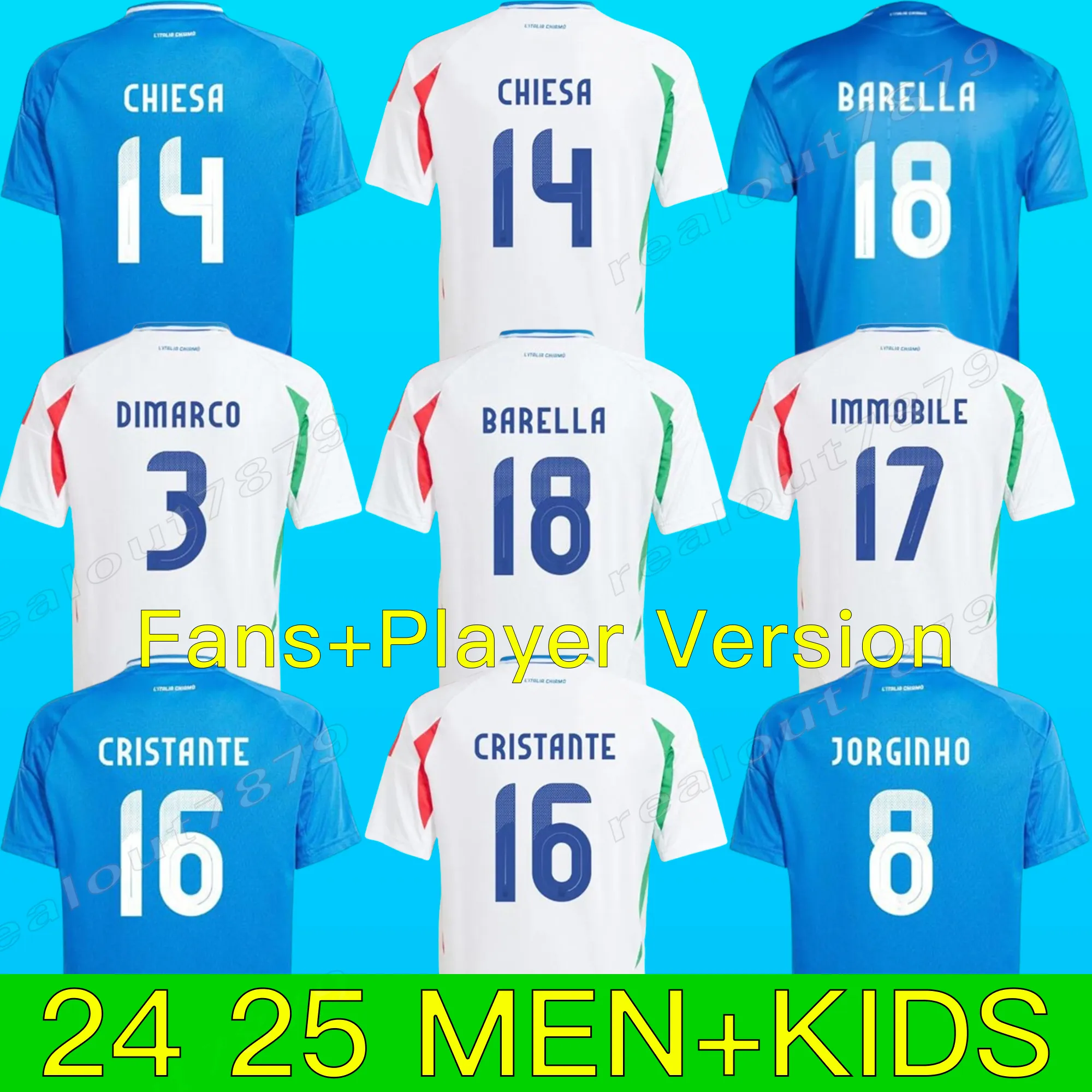 2024 Italy National Team Ireland Soccer Kit Featuring CHIESA, BARELLA ...