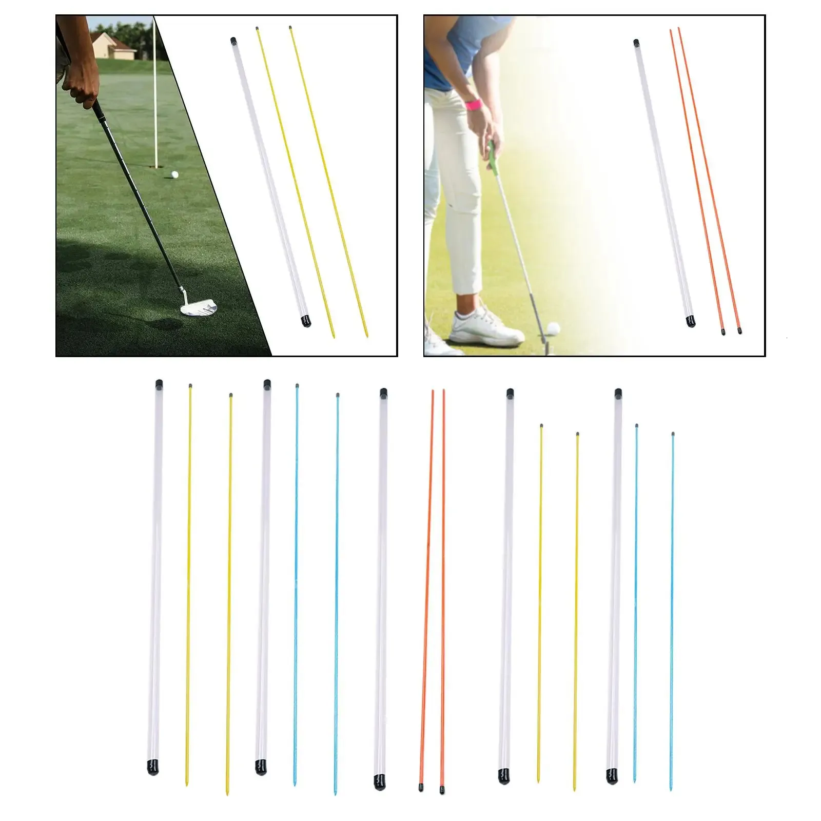 Golf Alignment Rods 2-Pack: Improve Posture & Swing - Portable Training ...