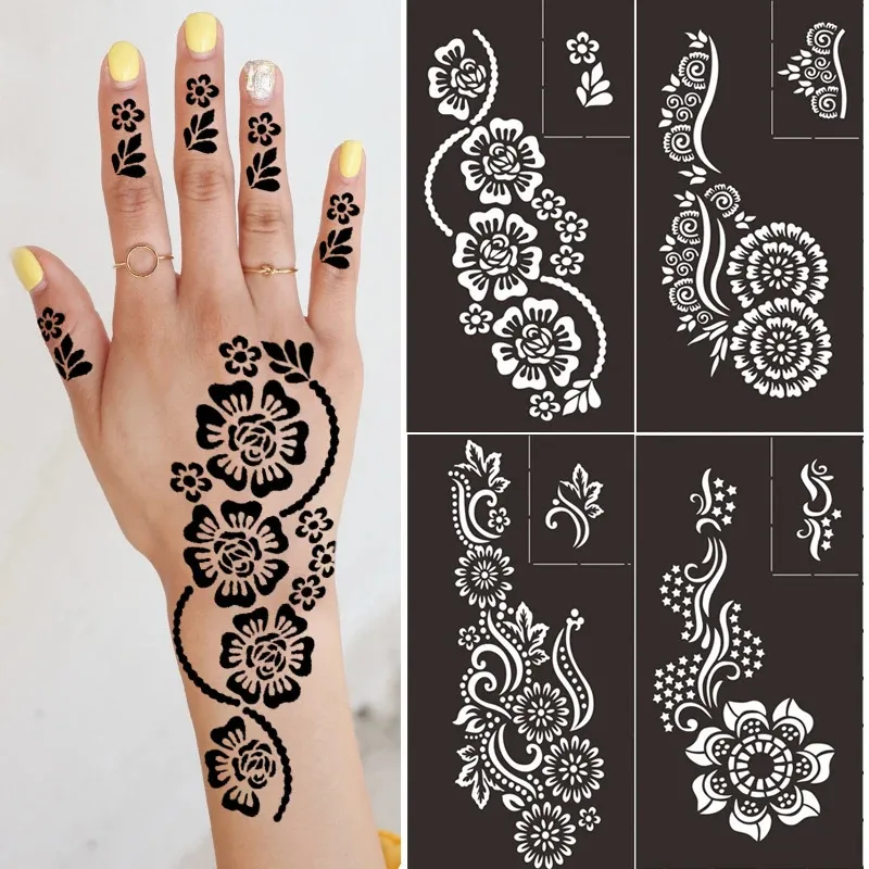 Reusable Temporary stencils of tattoos for Airbrush Painting - Hand ...