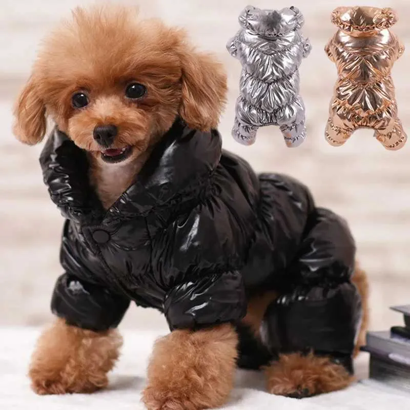 Dog Winter Down Jacket Coat for Small and Medium Breeds with Velcro ...