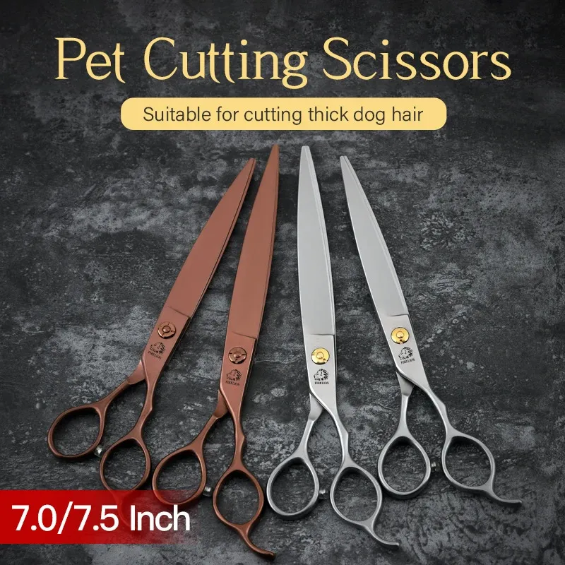 Professional Dog Grooming Scissors - 7.5 Inch Straight Hair Cutting ...