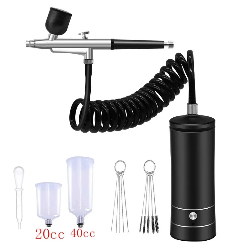 Oxygen Mini airbrush kit with Air Compressor and Nano Fog for Nail Art ...