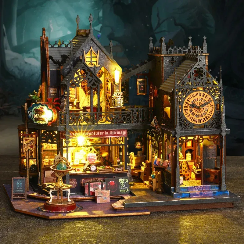 DIY Mini Dollhouse: Retro Wooden Holographic City... From Luo09, $35.69 ...