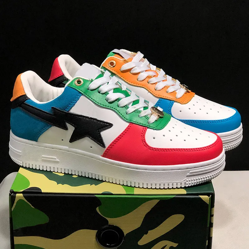 Star Sneakers: Low Top Casual Shoes With Star Accent Stylish Multi ...