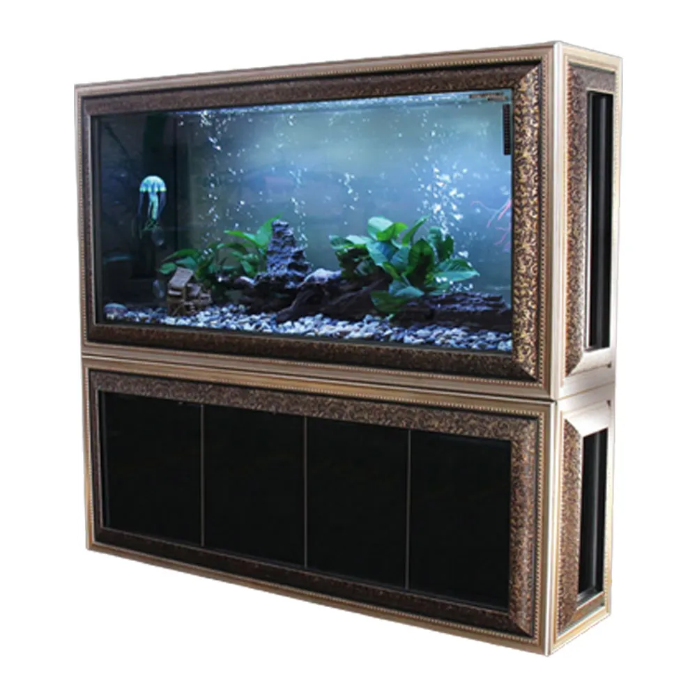 LED Fish Tank Lamp: Glass Tabletop Aquarium With Integrated Light ...