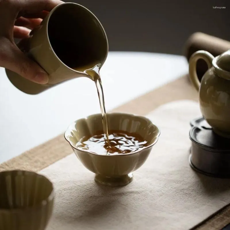 Exquisite Ceramic Flower Cup Set: Color Porcelain Tea Cups with ...