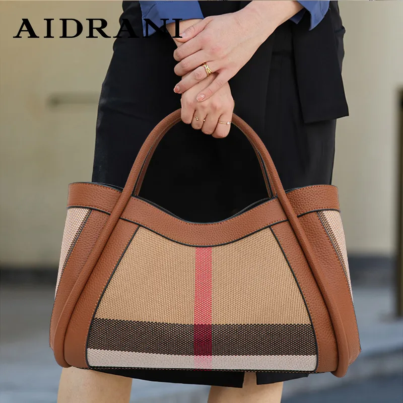 New Retro Checkered Women's Designer Women's Designer Handbags Large ...