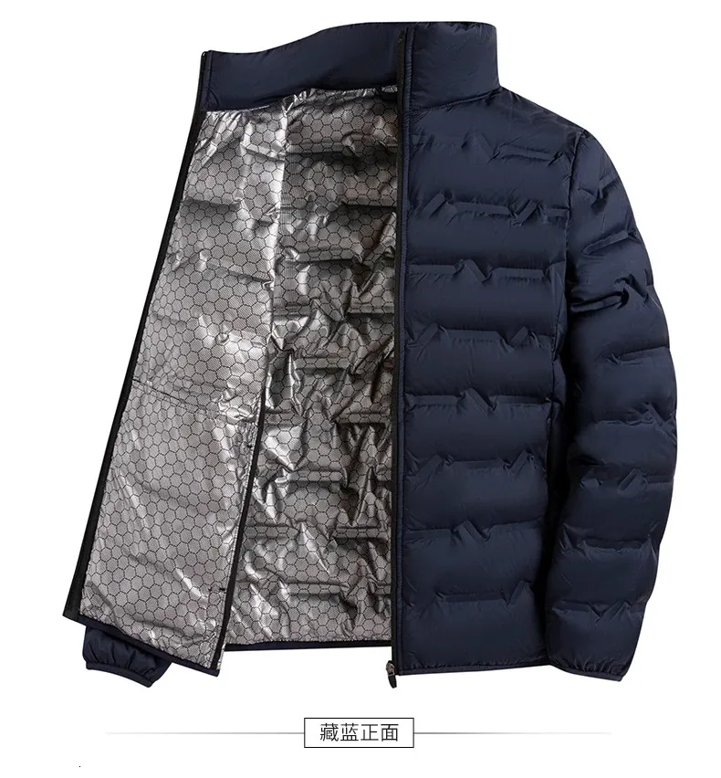 Graphene Heated Down Jacket for Men - Windproof, Water-Resistant, Stand ...