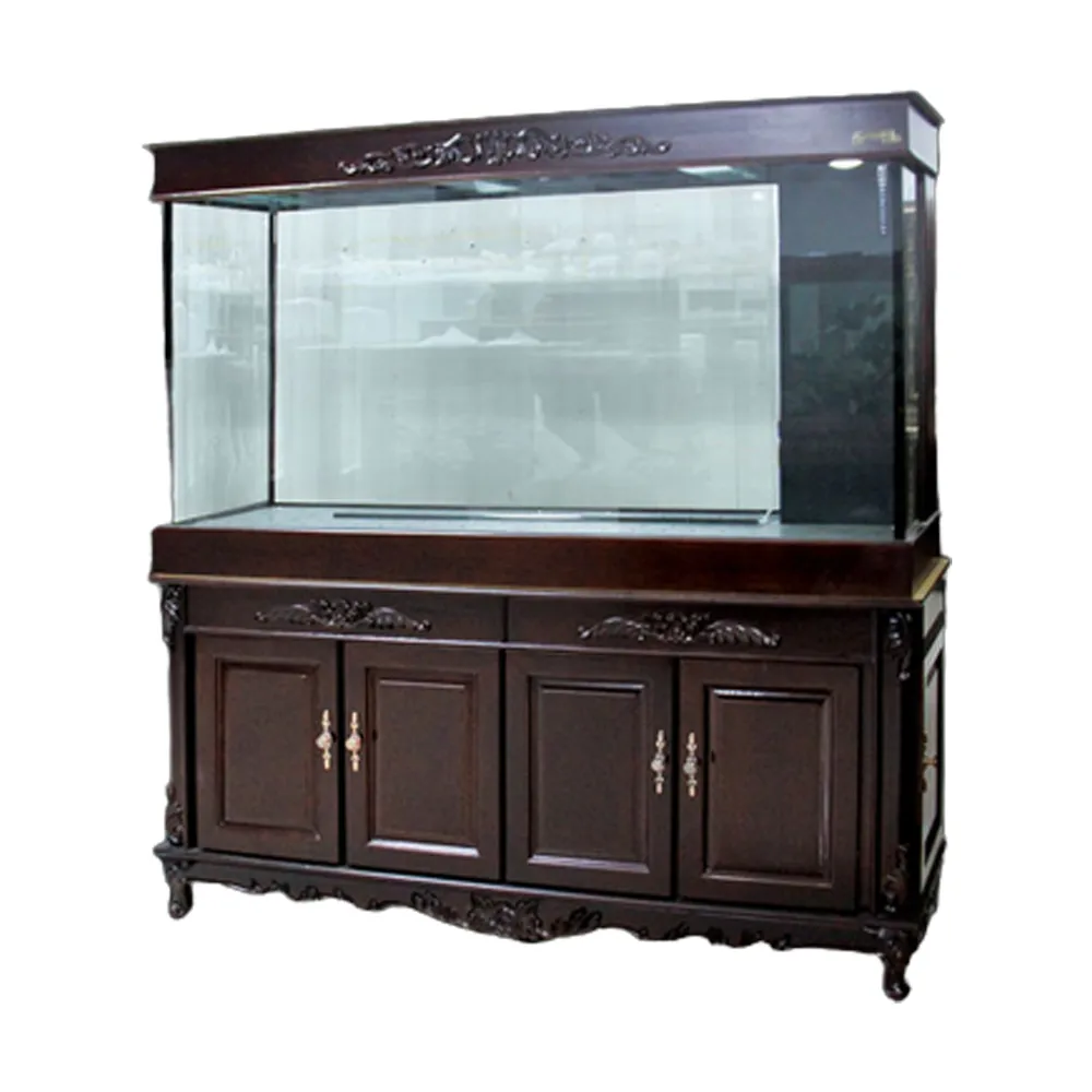 Large Glass Aquarium Fish Tank with Water Lights - Perfect for Arowana ...