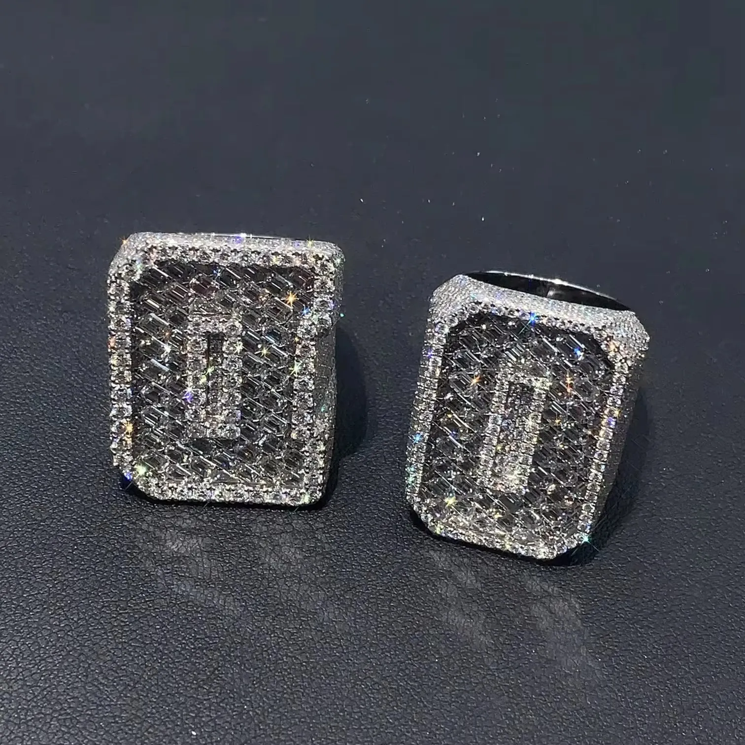 Hip Hop Fashion Women White Gold Coral Ring with Hasp Closure for Party ...