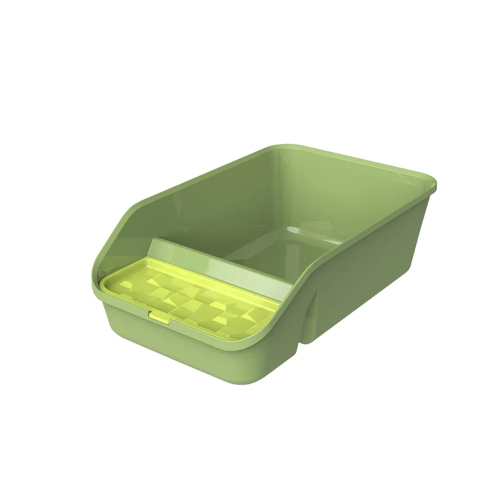 Durable Thickened Plastic Cat Litter Box with Sandbox - Customizable ...