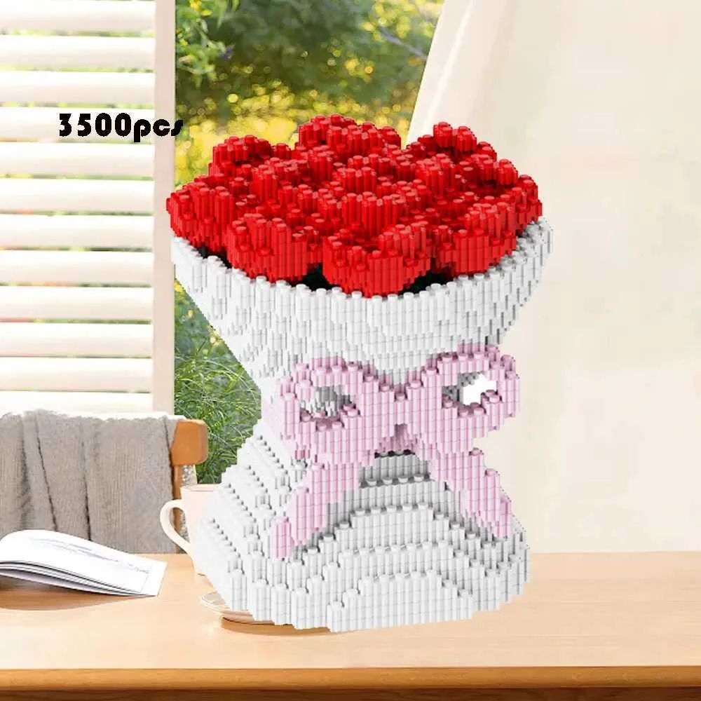 DIY Floral Bricks Bouquet of Roses - Holiday Gift & Decoration, Small ...