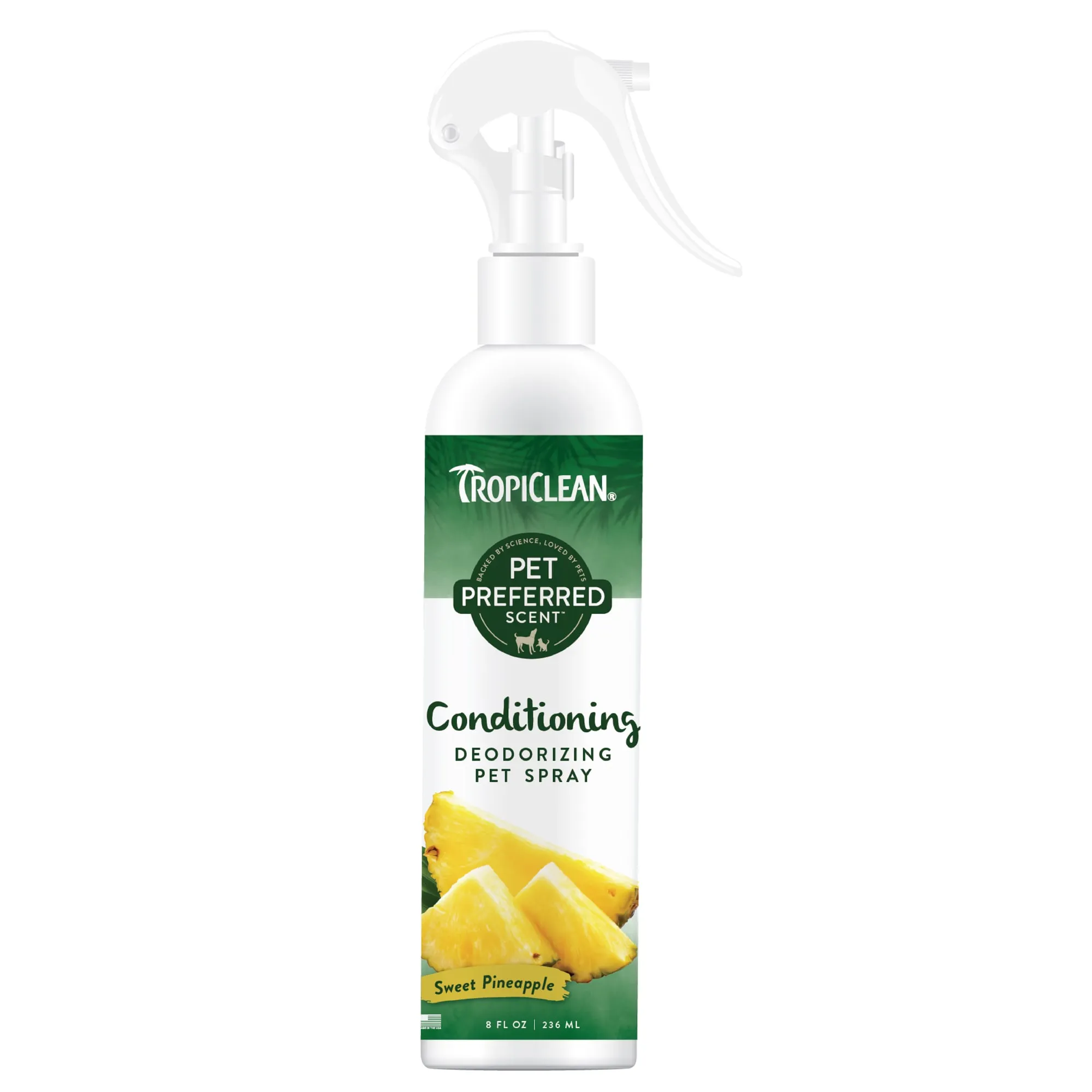 TropiClean Pet Preferred Pineapple Deodorizing Spray for Dogs & Cats ...