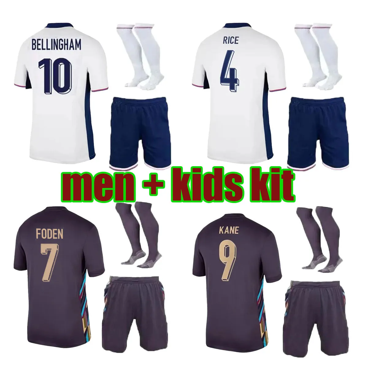 2024 BLLINGHAM National Team Youth Soccer Kits Kit With SAKA FODEN ...