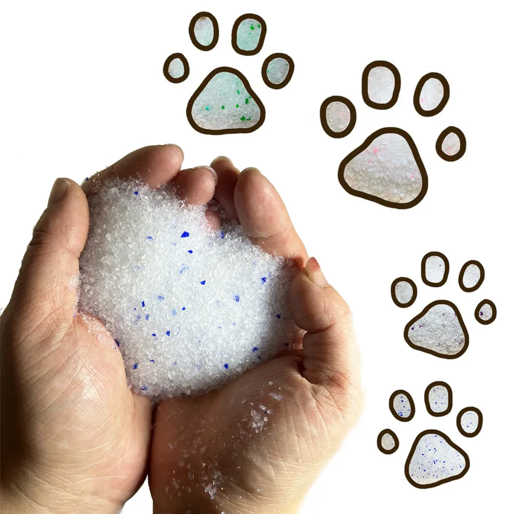 Silicone Cat Litter Irregular Crystal Pearls 1-3.5mm Size Silica Gel ...