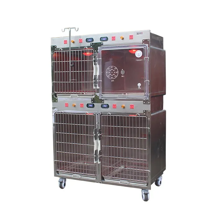 Premium Stainless Steel Dog Cage ICU with Oxygen & Infrared - Shop Now ...