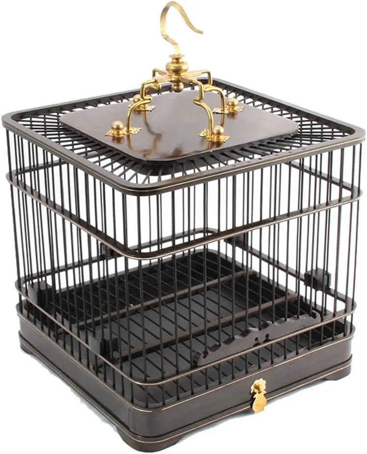 Premium Bird Cage: Double Bottom Drawer, Rectangular Design - Shop Now ...