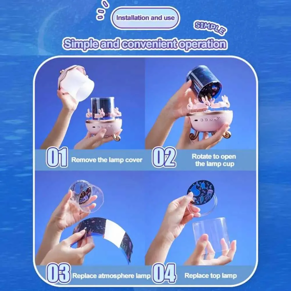 Large Projection Night Light with Wireless Sound Box - Create Dreamy ...