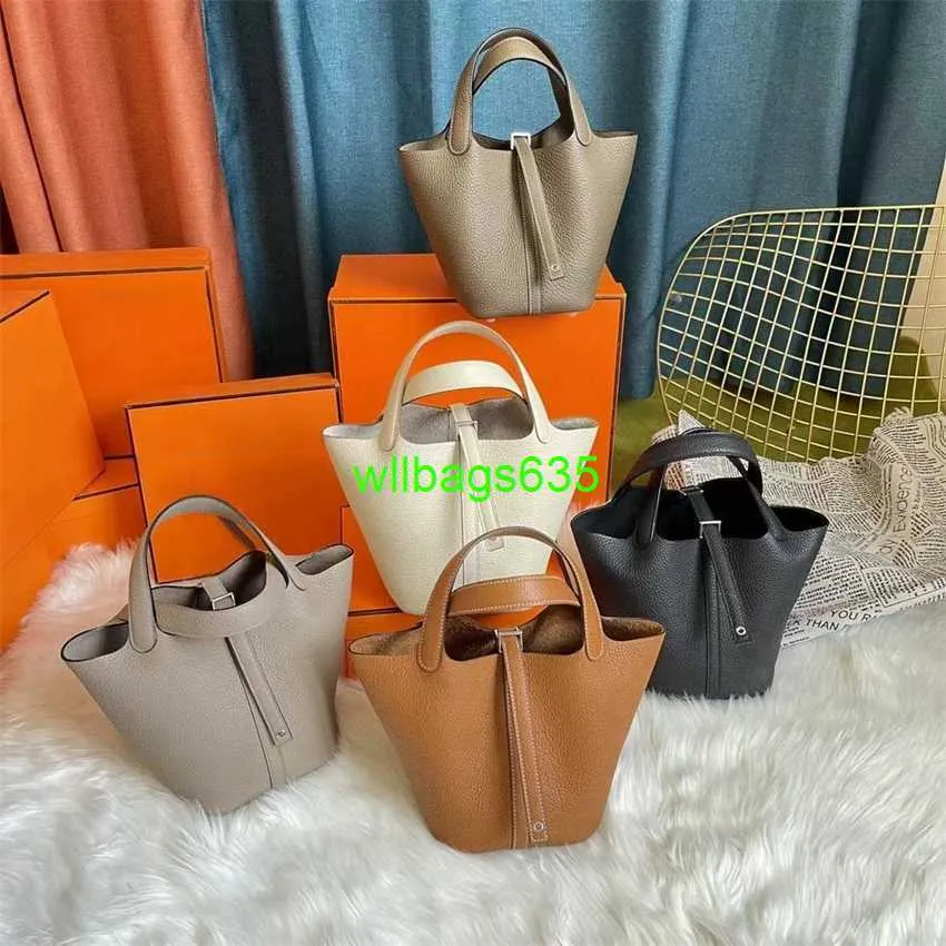 Picotin Leather Totes Imported Tc Leather Handbag with Classic and ...