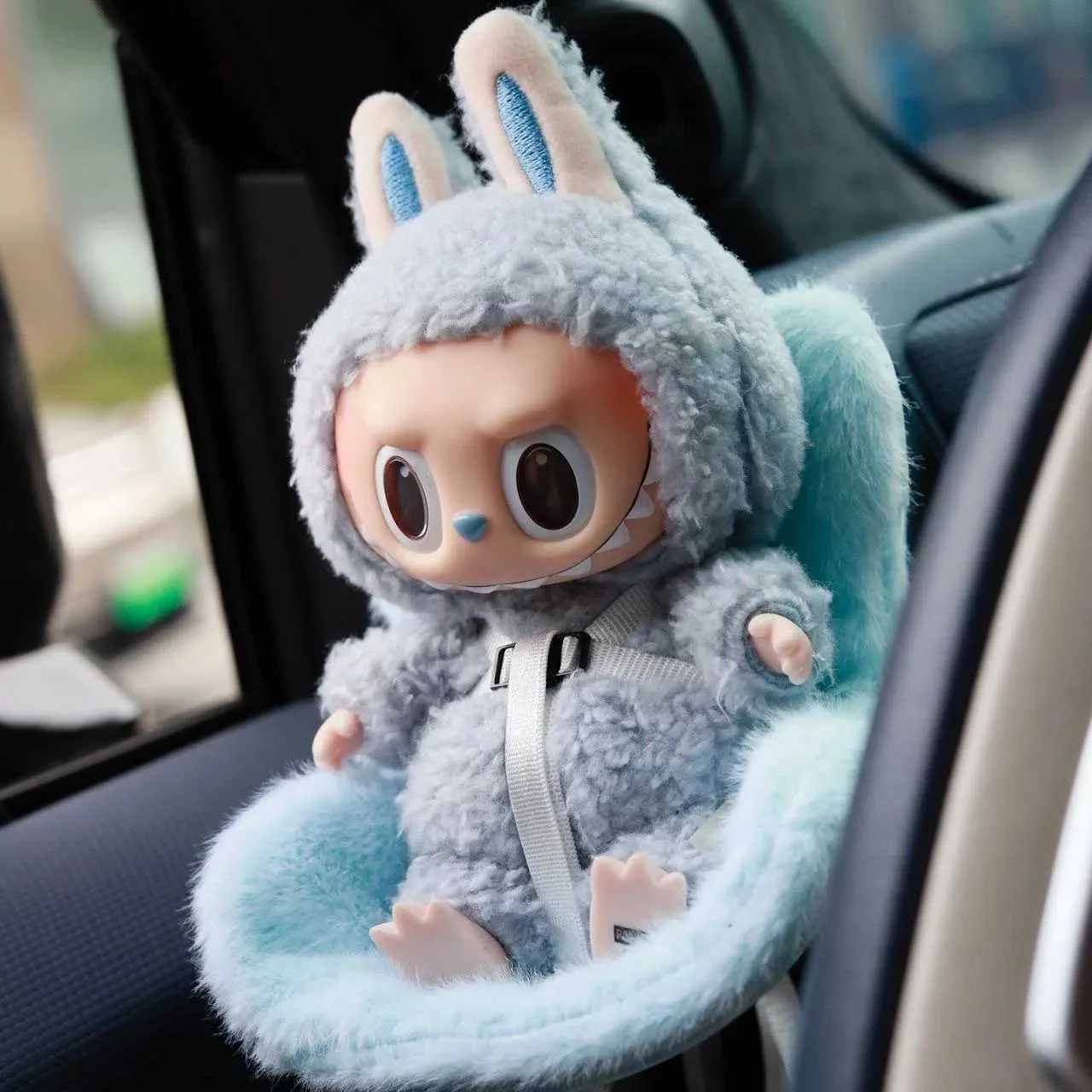 Labubu Car Doll Liuliuby Travel Harness Seat Kawaii Ob11 Plush Car Air ...