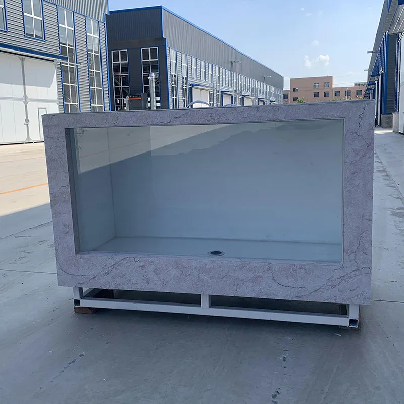 Extra Large Rectangle Glass Koi Fish Tank for Breeding Fish with Black ...