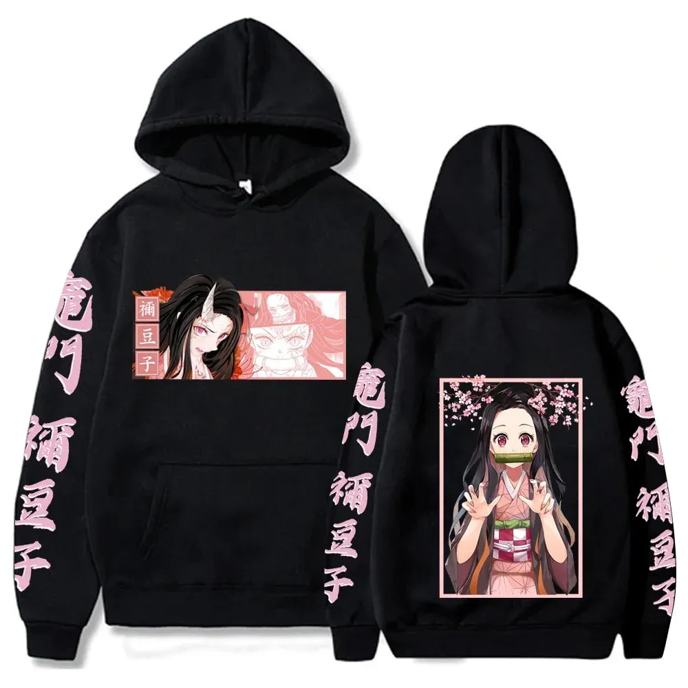 Demon Slayer Kamado Nezuko Ahegao Hoodie Plus Size Women's Sweatshirt ...