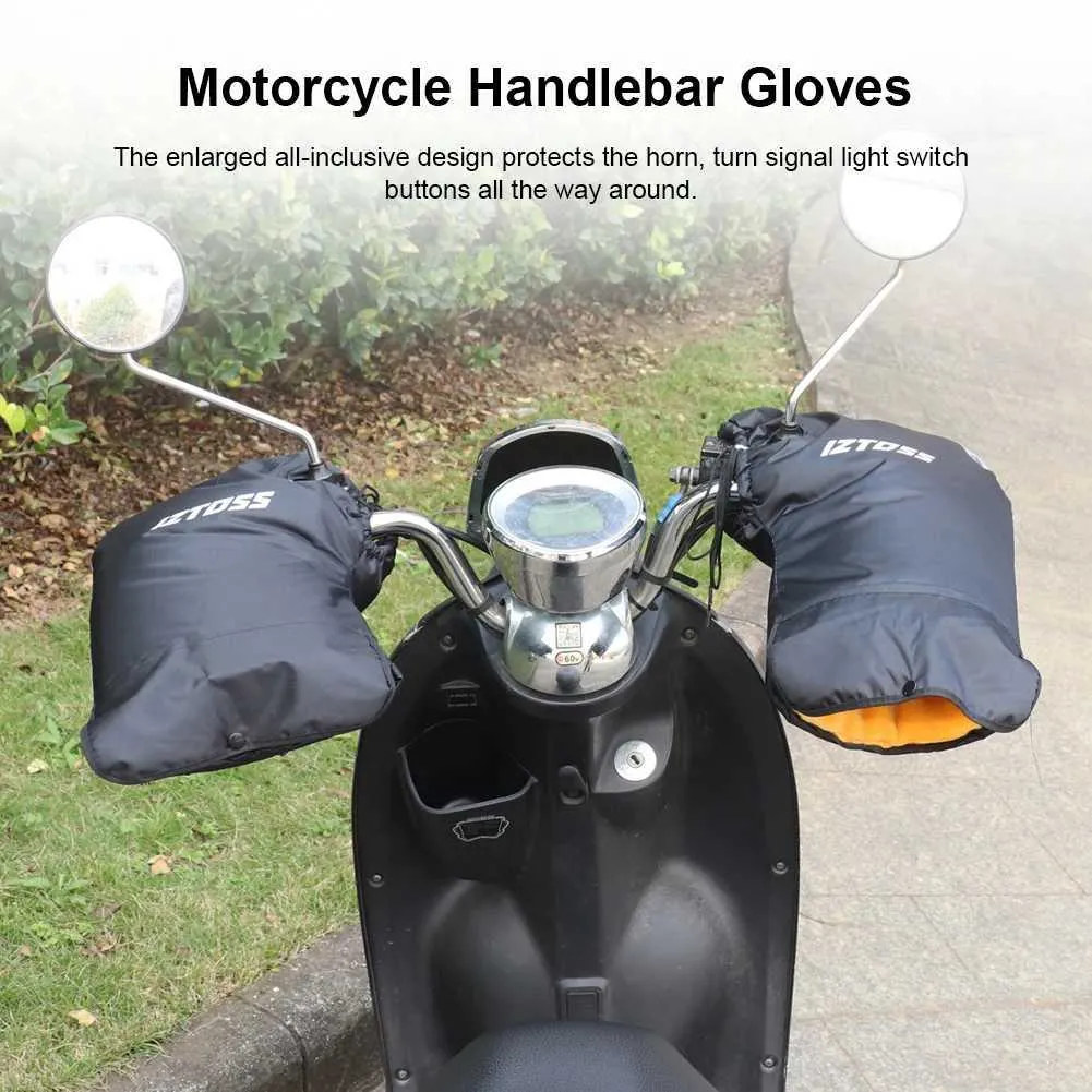 Motorcycle Scooter Handlebar Muffs Rainproof Thermal Cover for Winter ...