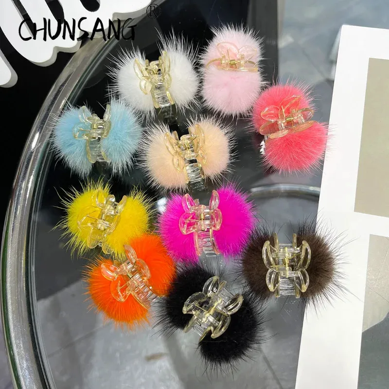 Premium Mink Fur Claw Clip: Elegant Hair Accessory for All Styles ...